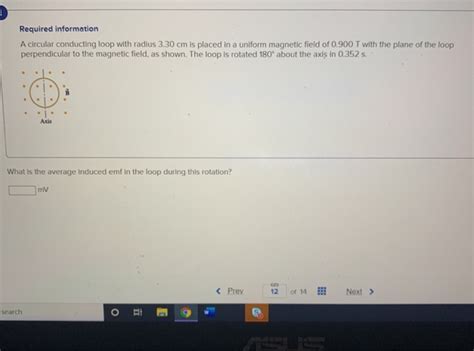 Solved Required Information A Circular Conducting Loop With