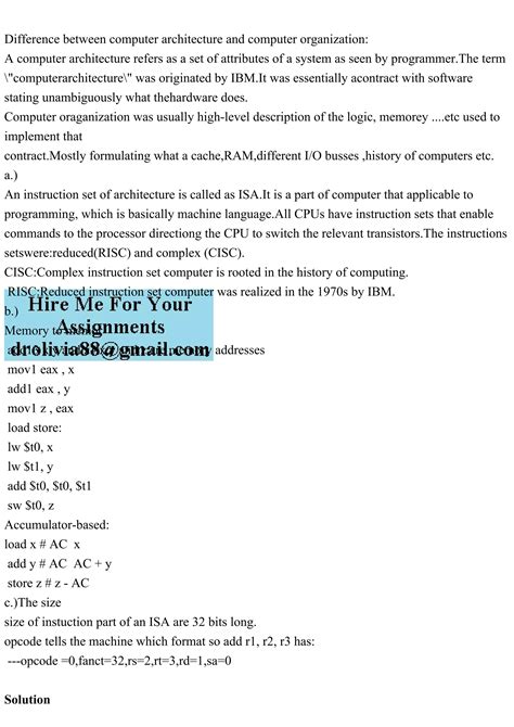 Difference Between Computer Architecture And Computer Organization Pdf
