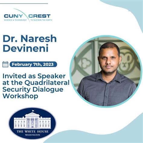 Naresh Devineni On Linkedin Dr Naresh Devineni Invited To Speak At The Quadrilateral Security