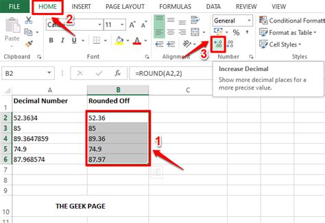 How To Quickly Round Off Decimal Numbers In Microsoft Excel