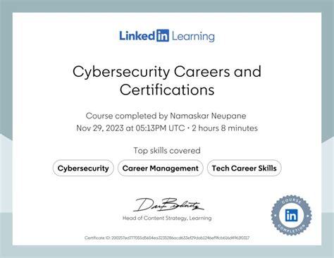Namaskar Neupane On Linkedin Certificate Of Completion