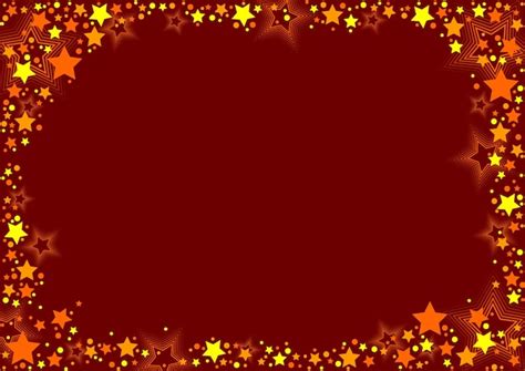 Fond Rouge Avec Différentes étoiles Et Points Sur Les Bords Vecteur