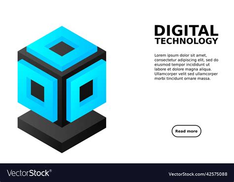 Server Digital Space Data Storage Center Big Vector Image