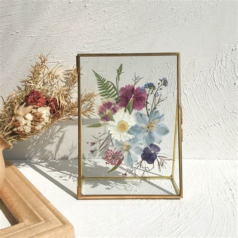 Glass Flower Press Frames Etsy
