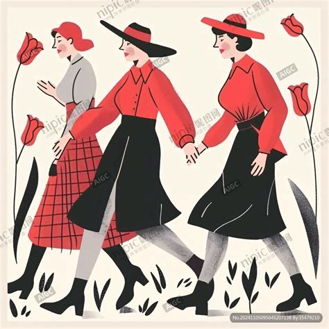 Ai创作图扁平风插画闺蜜女孩 扁平风女性人物素材 现代简约人物插画 简约人物插画 妇女劳动节 女性人物插画 农妇插画设计 闺蜜插画图案 服装插画海报 女性杂志封面配图插图 时尚人物插画 偏平化