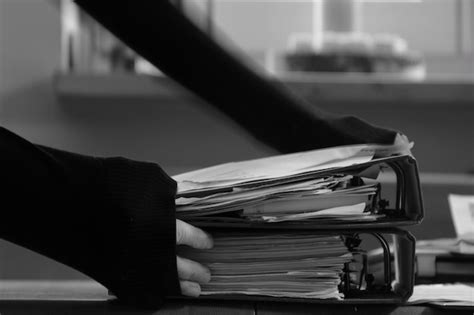 Premium Photo Close Up Of File On Table