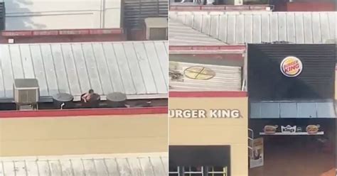 Insólito registro graban a hombre bañándose desnudo en un tanque de agua de un local de Burger