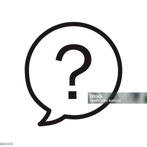 Ilustración De Signo De Interrogación Estilo De Contorno Icono Y Más Vectores Libres De Derechos