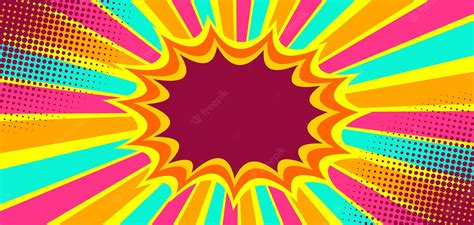 Premium Vector Colorful Burst Pop Art Background