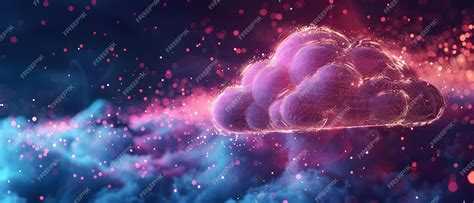 Premium Photo Illustration Of Digital Cloud Network Concept For Digitalization And Cloud