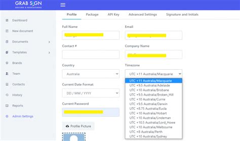 How Do I Change My Timezone Grabsign Support Forum