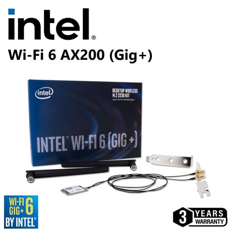 Intel Ax200 Wifi 6 Gig Desktop Kit Wireless Adapter M 2 Key E Ax200 Ngwg Dtk Shopee