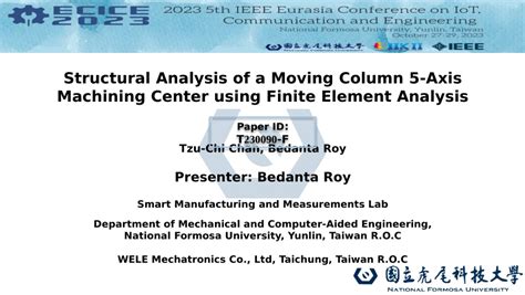 Pdf Structural Analysis Of A Moving Column 5 Axis Machining Center