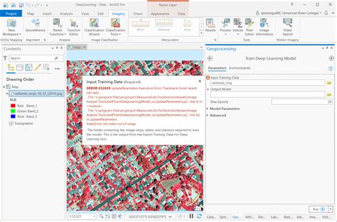 Train Deep Learning Model Not Recognizing Training Esri Community