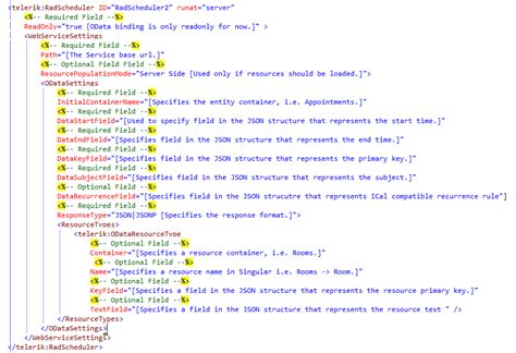 codeless odata binding for telerik s scheduler control asp n