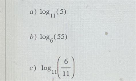 Solved Suppose Log A And Log B Use The Chegg Com