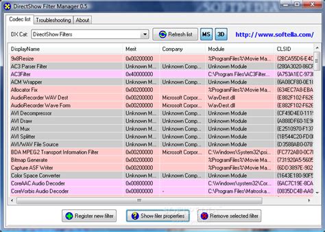 Directshow Filter Manager Download Softpedia