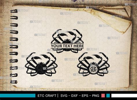 Crab Monogram Crab Silhouette Crab Svg Ocean Crab Svg Maryland Crab Svg Crab Legs Svg