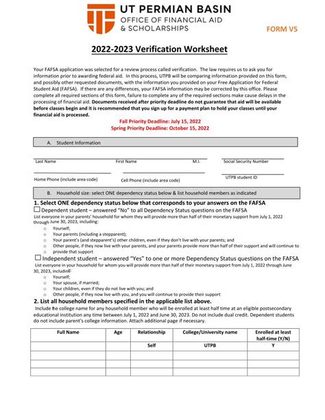 Pdf 2022 2023 Verification Worksheet Dokumen Tips