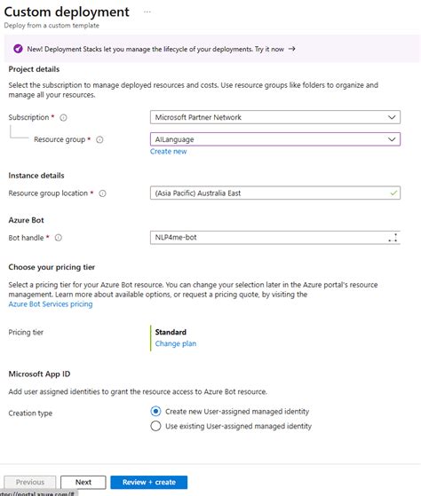 My Create A Bot Template Is Not Completeing Microsoft Qanda