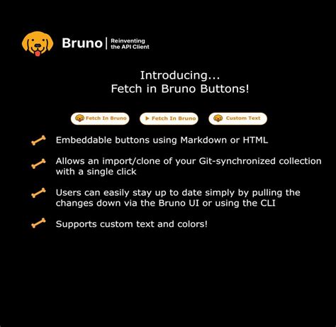 Introducing The Fetch In Bruno Button Git Based Collection Sharing