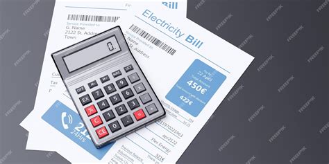 Premium Photo Electricity Bill And Calculator Utilities Invoice And Cost Concept 3d