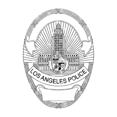 Lapd Badge Drawing
