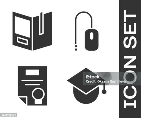 지구본 책 열기 인증서 템플릿 및 컴퓨터 마우스 아이콘에 눈금 모자를 설정합니다 벡터 0명에 대한 스톡 벡터 아트 및 기타 이미지 0명 광학 기기 교과서 Istock