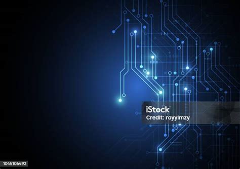 기술 회로 보드 텍스처와 추상적인 배경입니다 전자 마더보드 그림입니다 통신 및 공학 개념입니다 벡터 일러스트 레이 션