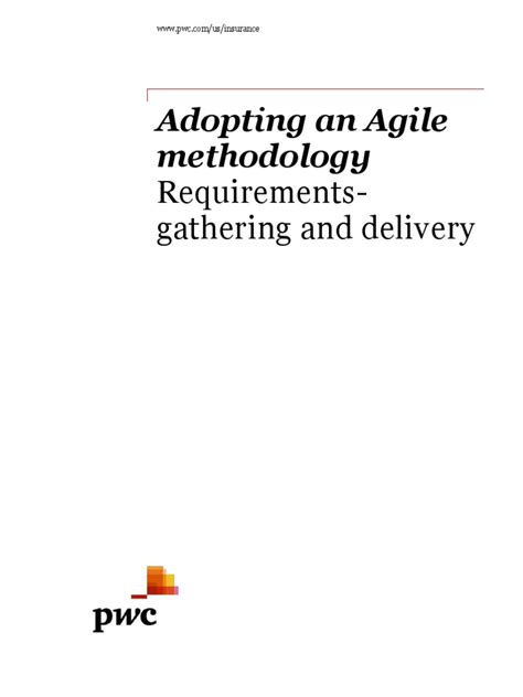Pwc Adopting Agile Methodology Pdf Agile Software Development Software Development Process