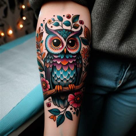 Elegant Owl Tattoo Ideas 🦉 Owl Tattoo Bright Tattoos Beautiful Tattoos