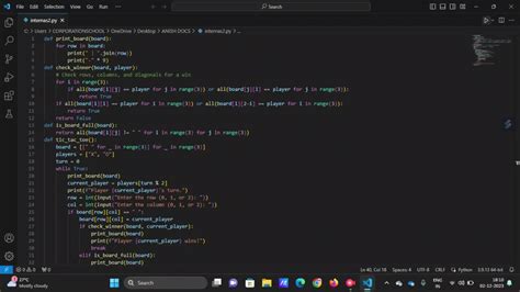 Internpe Internpeinternship Python Gaming Tictactoe Intern Anish Raj