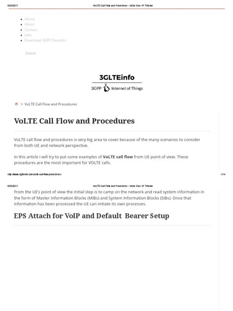 Volte Call Flow And Procedures Voice Over Ip Tutorial Pdf Ip Multimedia Subsystem