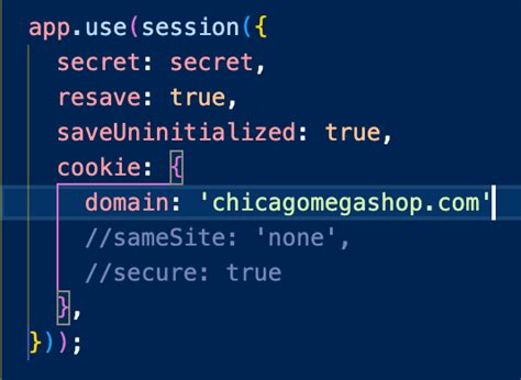 Setcookie Express Module Cookie Session Not Including Samesite And
