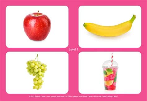 Which One Doesnt Belong Why Speech Corner Photo Cards Speech Corner