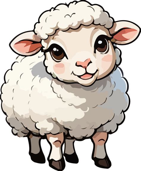 Ai Generated Cute Sheep Cartoon Png Image 34795880 Png