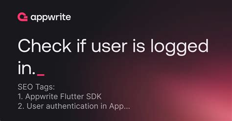 Check If User Is Logged In Threads Appwrite