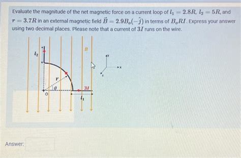 solved evaluate the magnitude of the net magnetic force on a