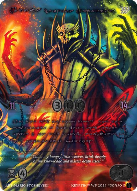 Argus Heinous Arcanist Purple Kryptik Language Wicked Prophecy [wave 1] Kryptik Tcg