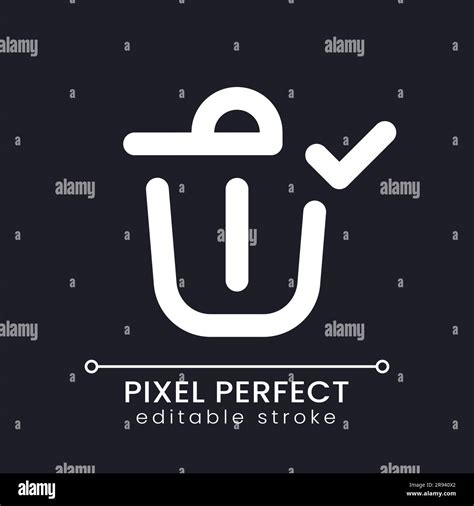 Successfully Deleted Pixel Perfect White Linear Ui Icon For Dark Theme