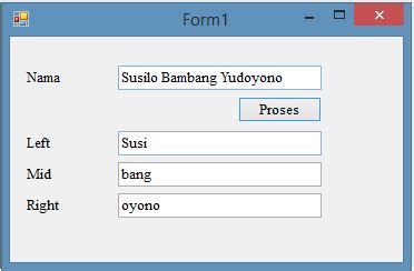Tutorial VB Net Cara Menggunakan Fungsi Left Mid Dan Right Priacoding