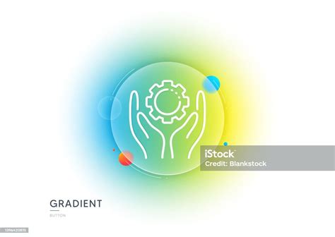 직원 손 줄 아이콘입니다 작업 기어 표지판 개발 톱니바퀴 그라디언트 흐림 단추입니다 벡터 개발에 대한 스톡 벡터 아트 및 기타 이미지 Istock
