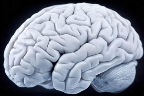 Realistic Human Brain Model Displayed In Detailed Anatomical View Stock Illustration