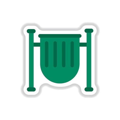 종이 벡터에 공원 쓰레기 항아리 Eps Ai Uidownload