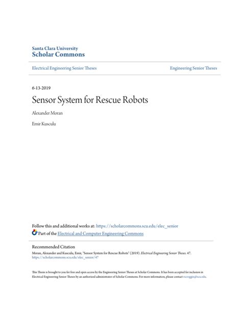 Sensor System For Rescue Robots Pdf Lidar Digital Camera