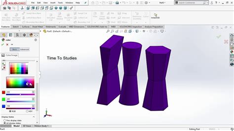 How To Change Color For Parts In Solidworks 2019 Change Appearance In Solidworks Tutorial13