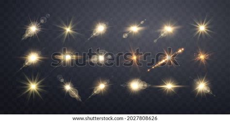 금렌즈 플레어 세트 투명한 배경에서 격리됨태양은 스톡 벡터로열티 프리 2027808626 Shutterstock