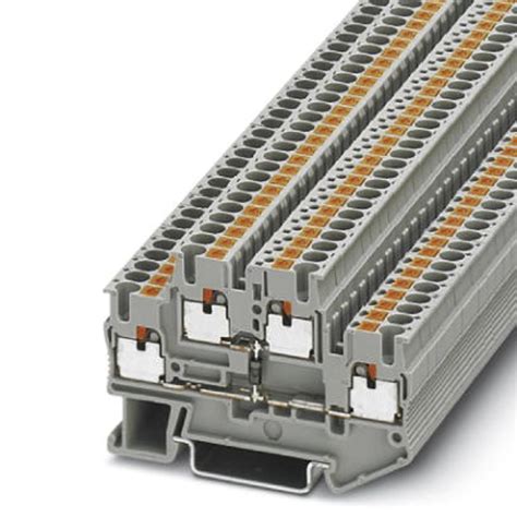 Phoenix Contact Grey Pttb 2 5 Dio U O Double Level Terminal Block 26 → 12 Awg 0 14 → 4mm² 500
