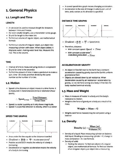 Physics Revision Notes Pdf