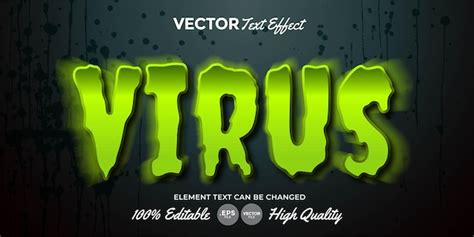 Premium Vector Virus Text Effect